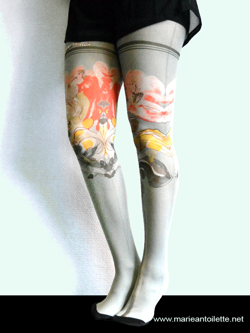 Collants collant fantaisie Flora - Marie Antoilette
